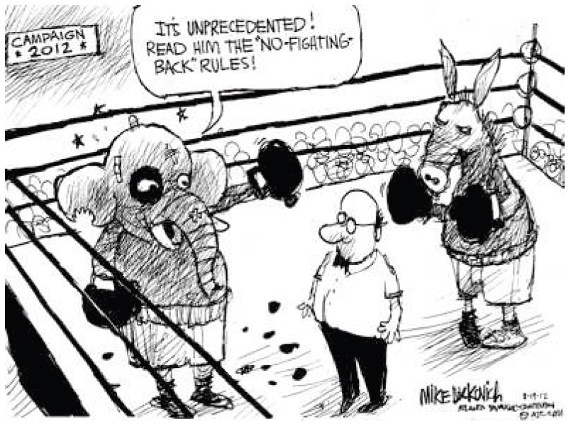 Editorial cartoon: Hitting back - The Boston Globe