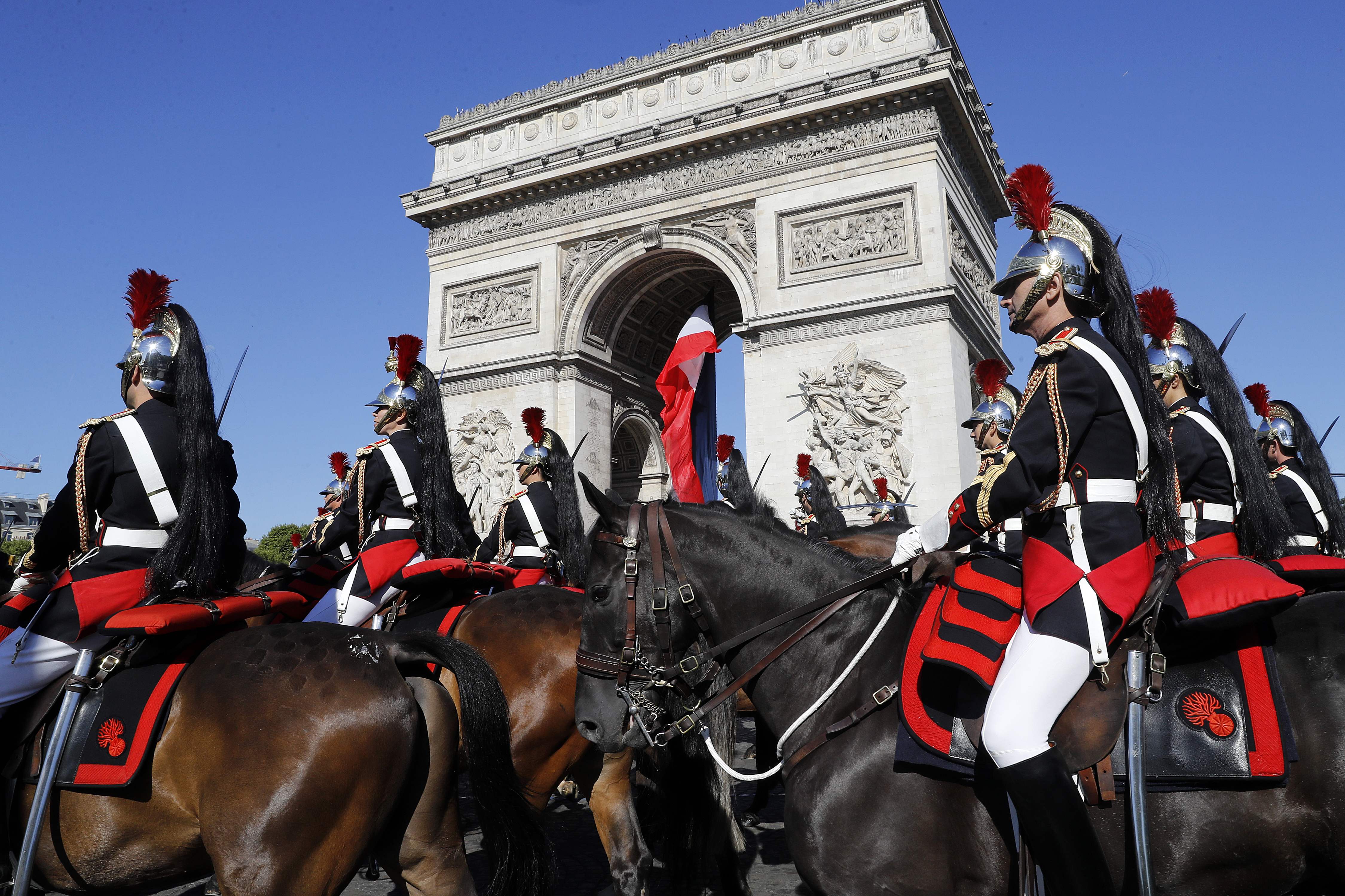 President Trump attends Bastille Day parade as guest of honor - The ...