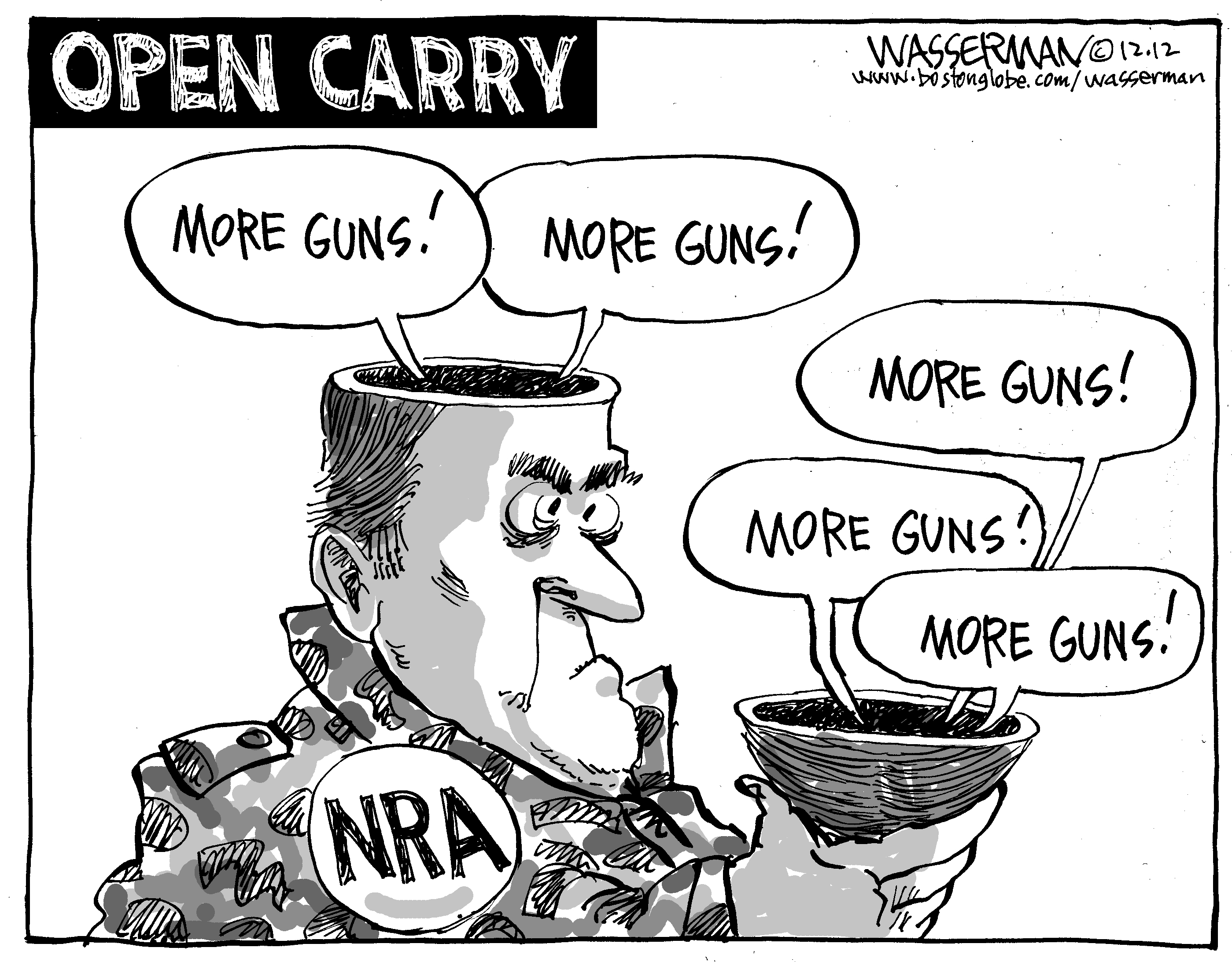 Editorial cartoon: The NRA speaks - The Boston Globe