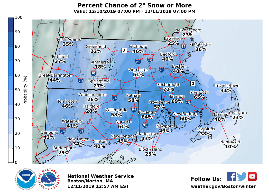 Maps: Here’s how much snow the area could get Wednesday - The Boston Globe