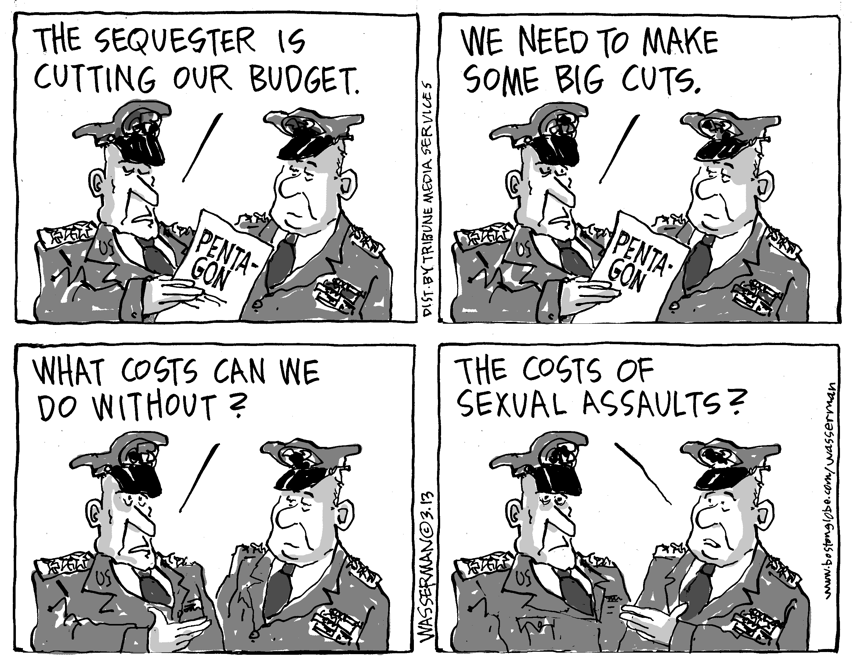 Editorial cartoon: The costs of the sequester - The Boston Globe