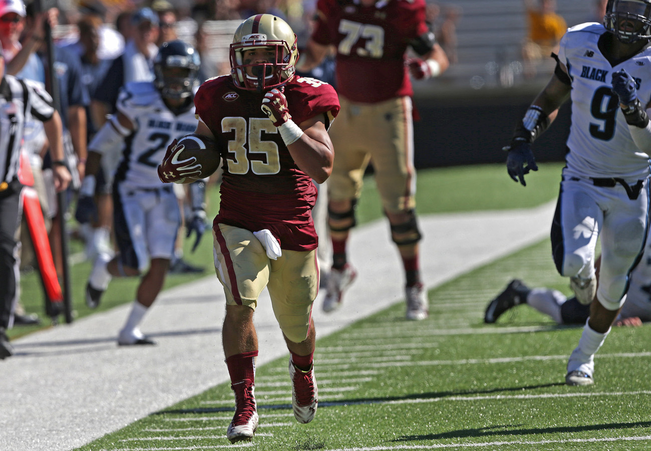 BC turns to Tyler Rouse to carry the load in backfield - The Boston Globe