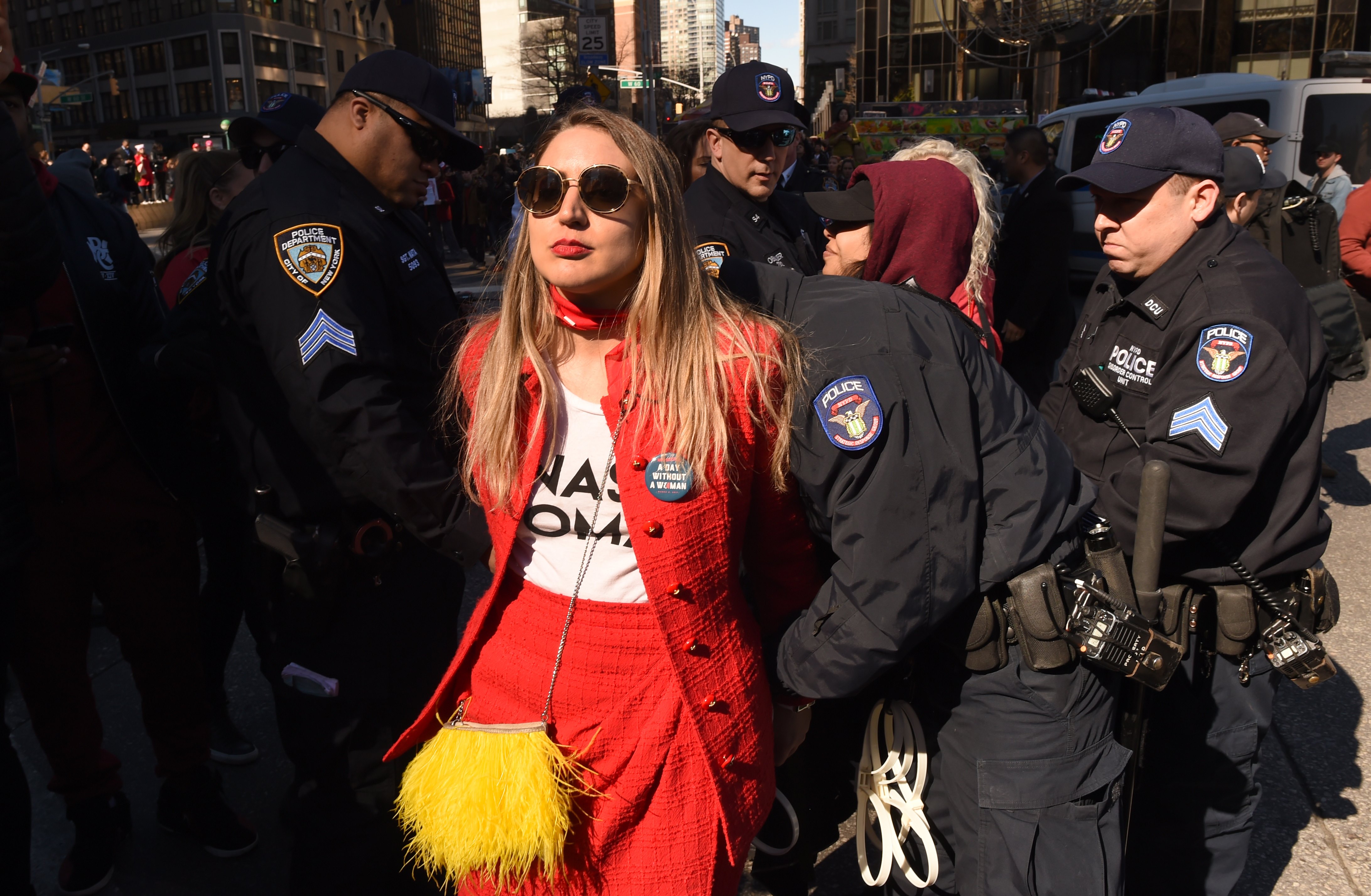 13 protesters arrested in women’s rally near Trump Tower in NYC - The ...