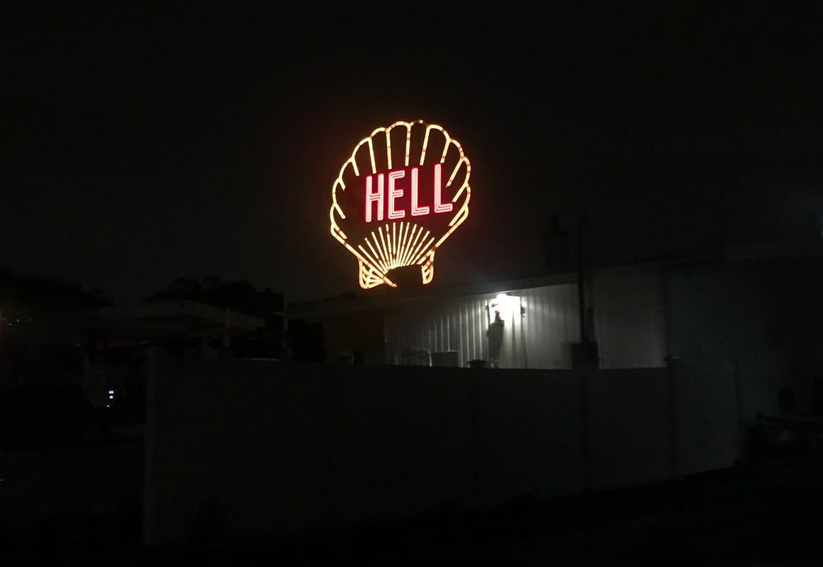 Hell is in Cambridge? A letter is out on iconic Shell sign - The Boston ...