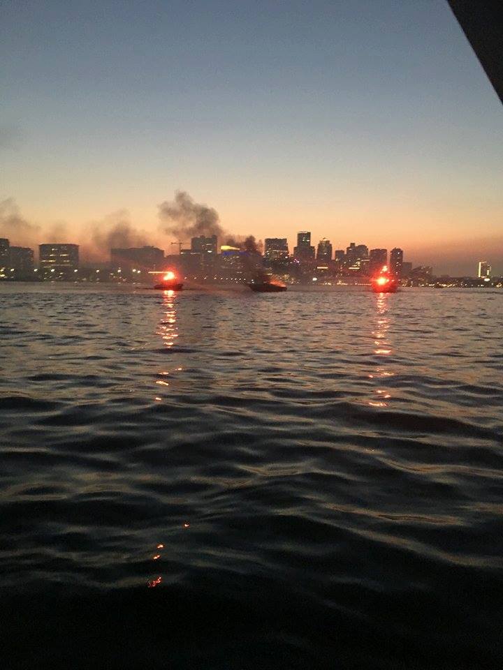 Two rescued after boat catches fire in Boston Harbor - The Boston Globe