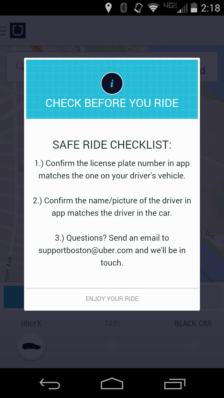 New alert in Uber app focuses on safety features - The Boston Globe
