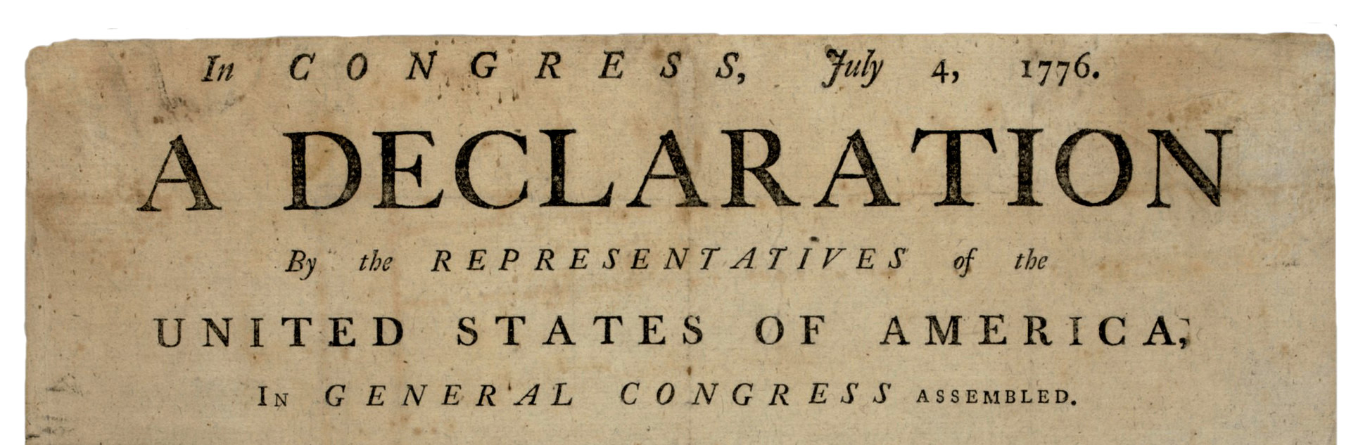 In Congress, July 4, 1776 - The Boston Globe