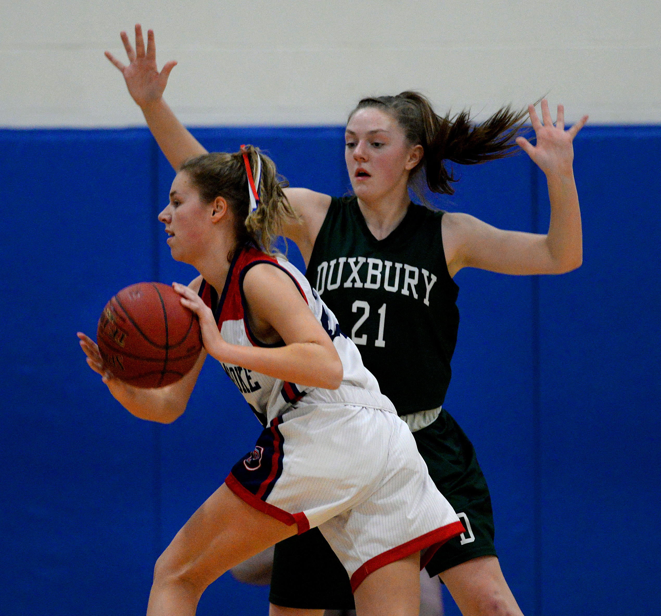Right at home: Pembroke girls roll past Duxbury - The Boston Globe