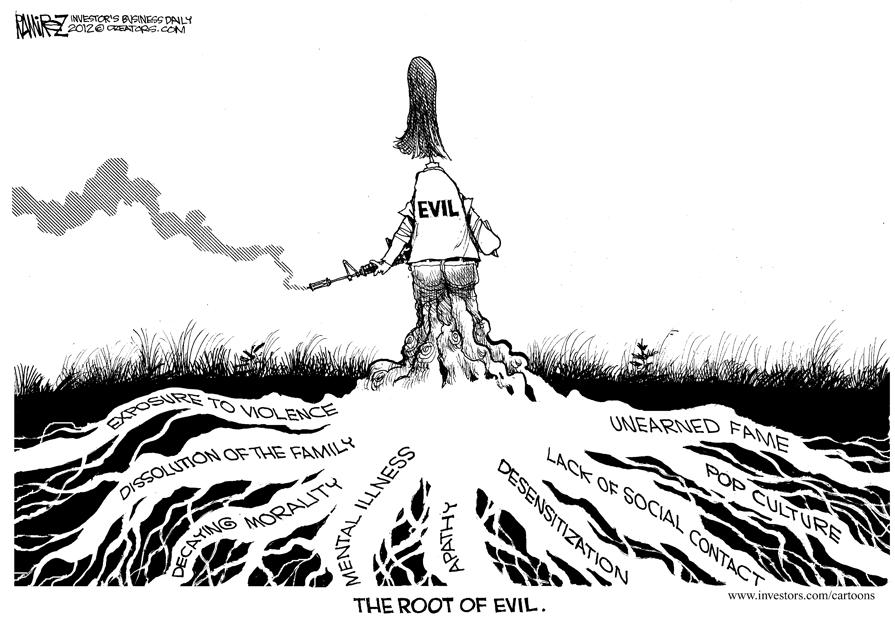 Editorial cartoon: the root of evil - The Boston Globe