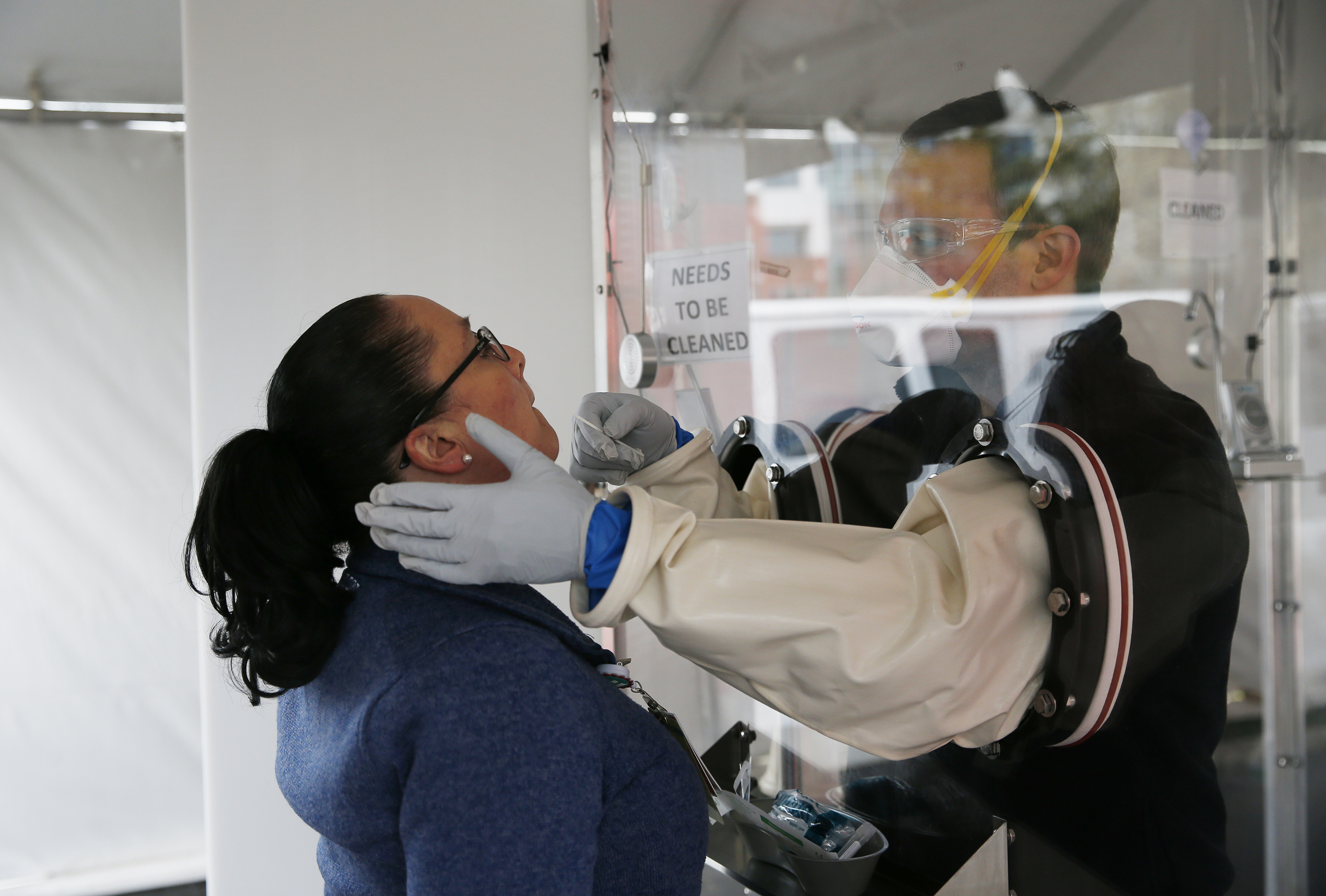 Hospitals are using special protective booths to test patients for ...