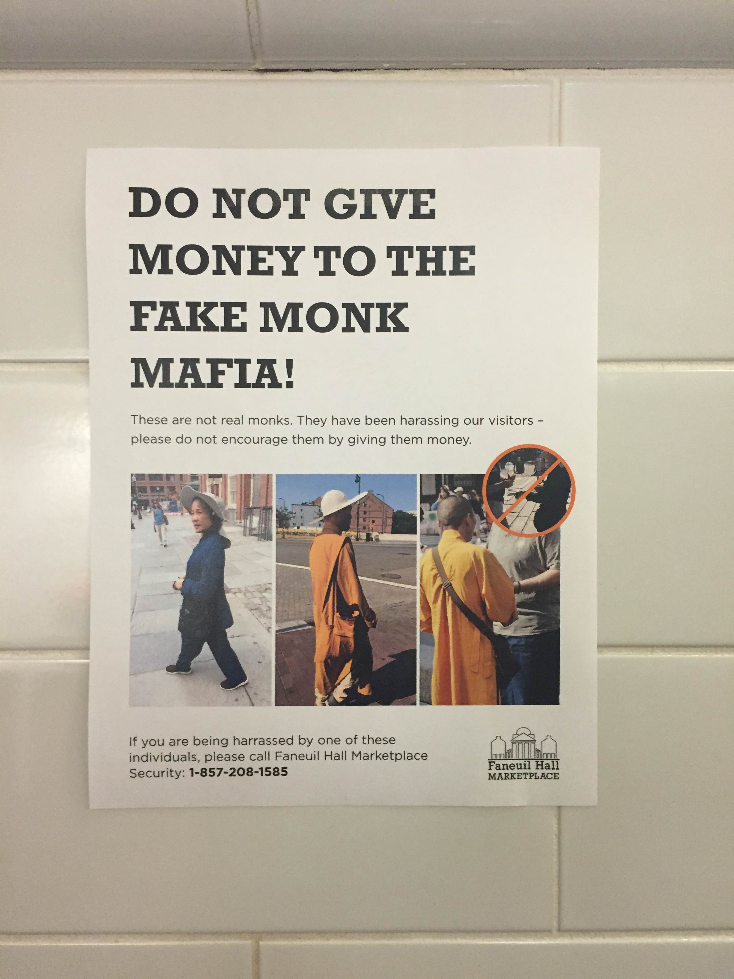 Faneuil Hall warns you not to give to the ‘fake monk mafia’ - The ...