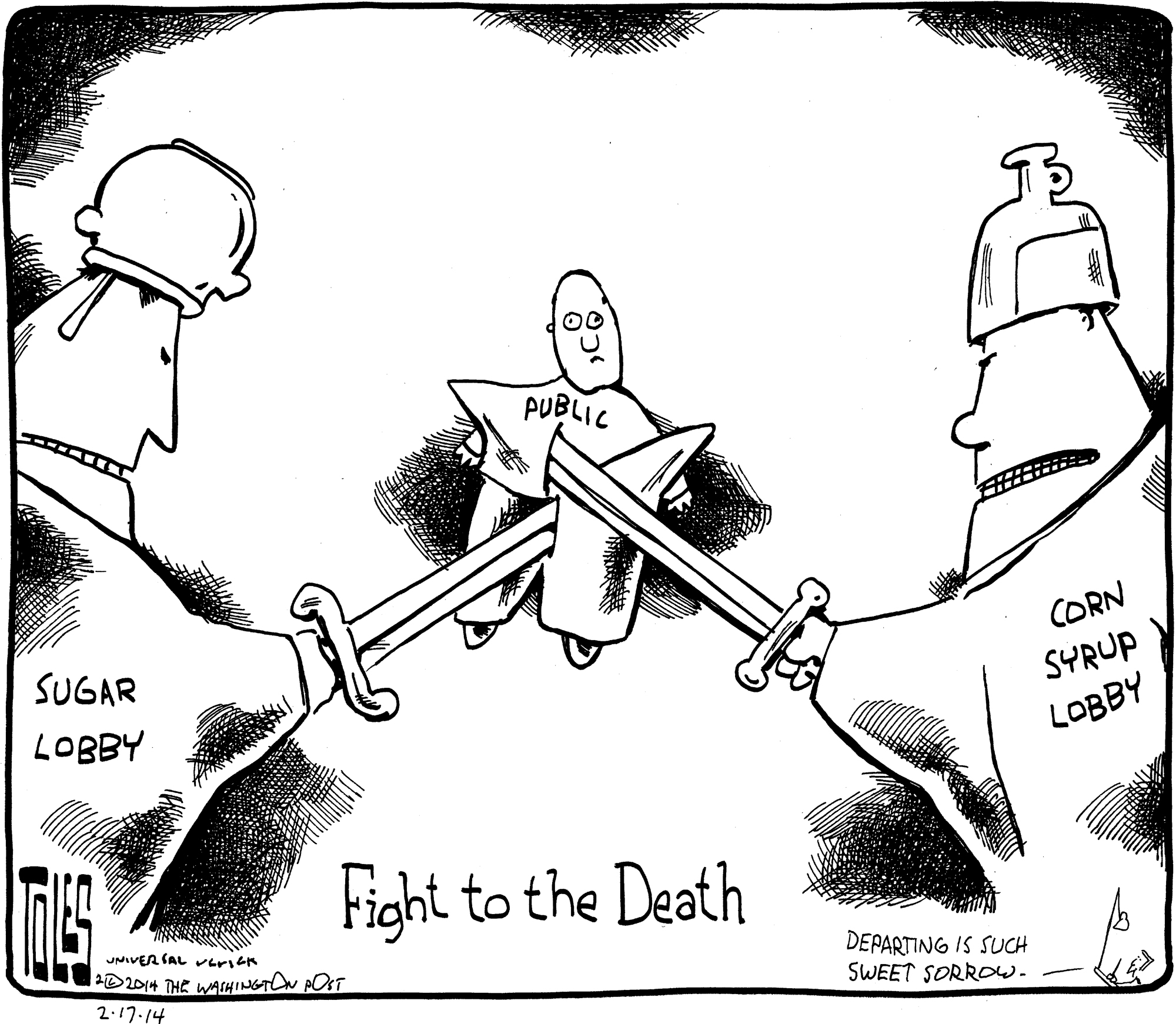 Politicians Fighting Cartoon
