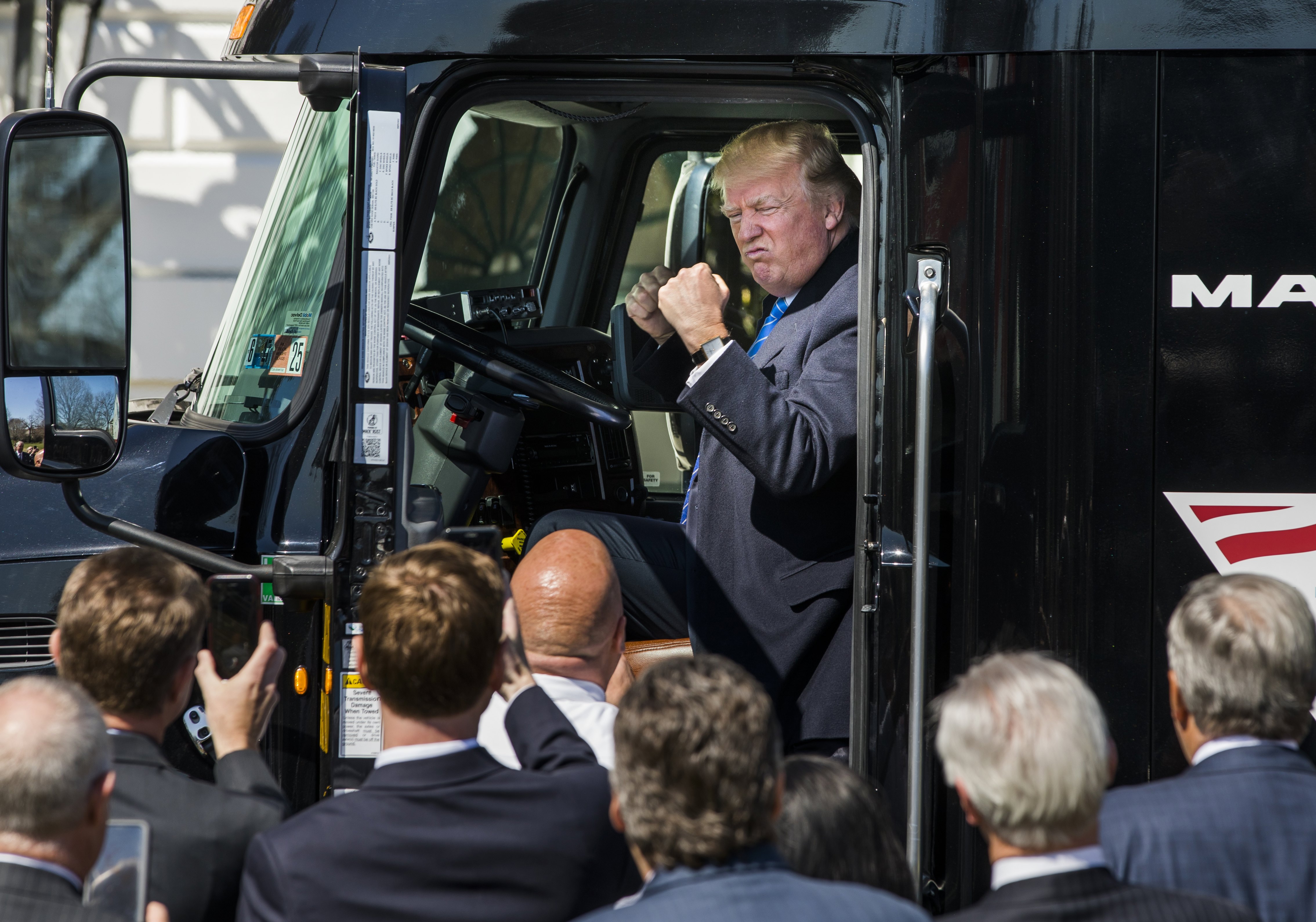 Here are some photos of Trump pretending to be a truck driver - The ...
