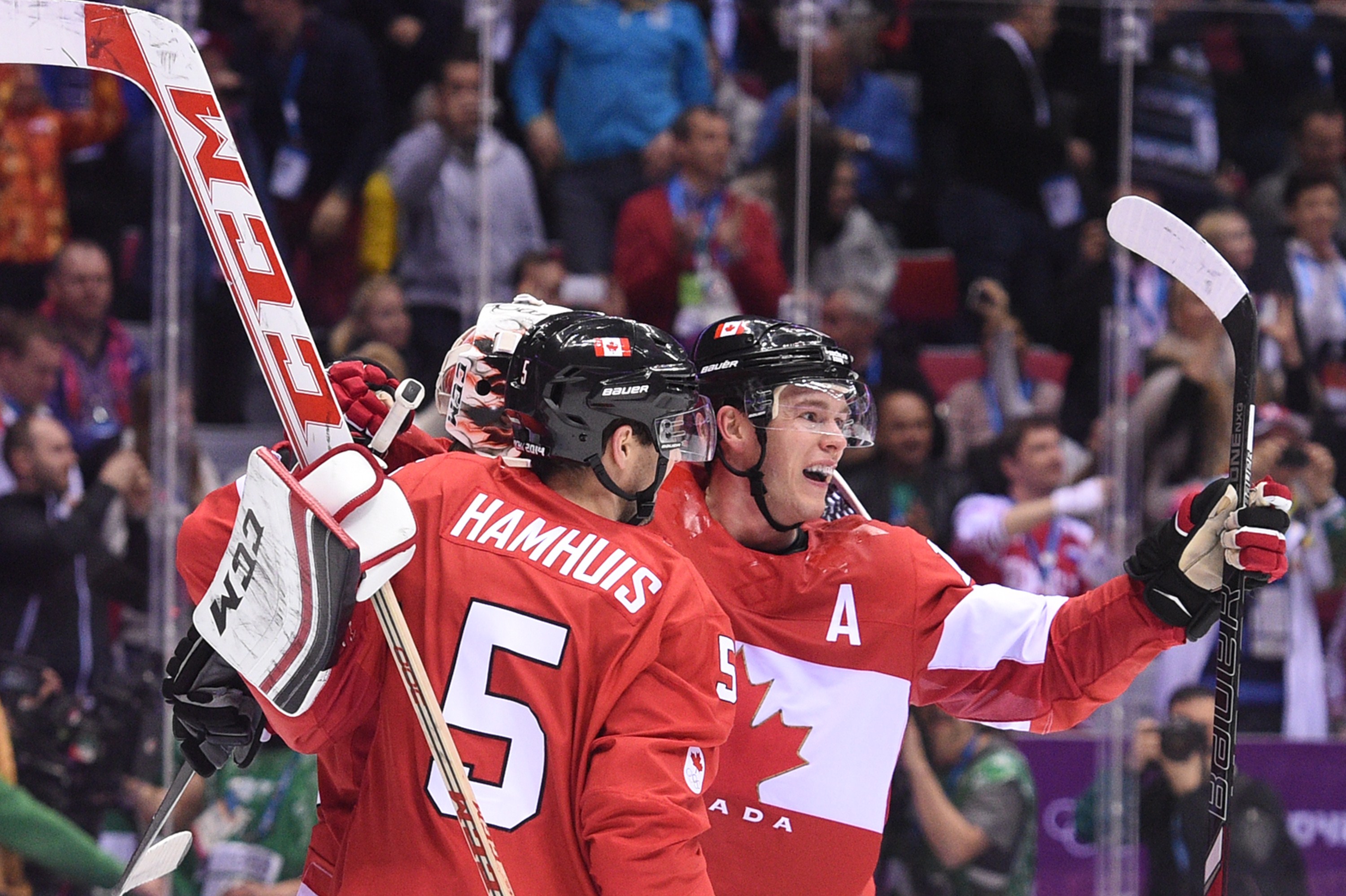 Canada Repeats As Champions In Olympic Hockey The Boston Globe