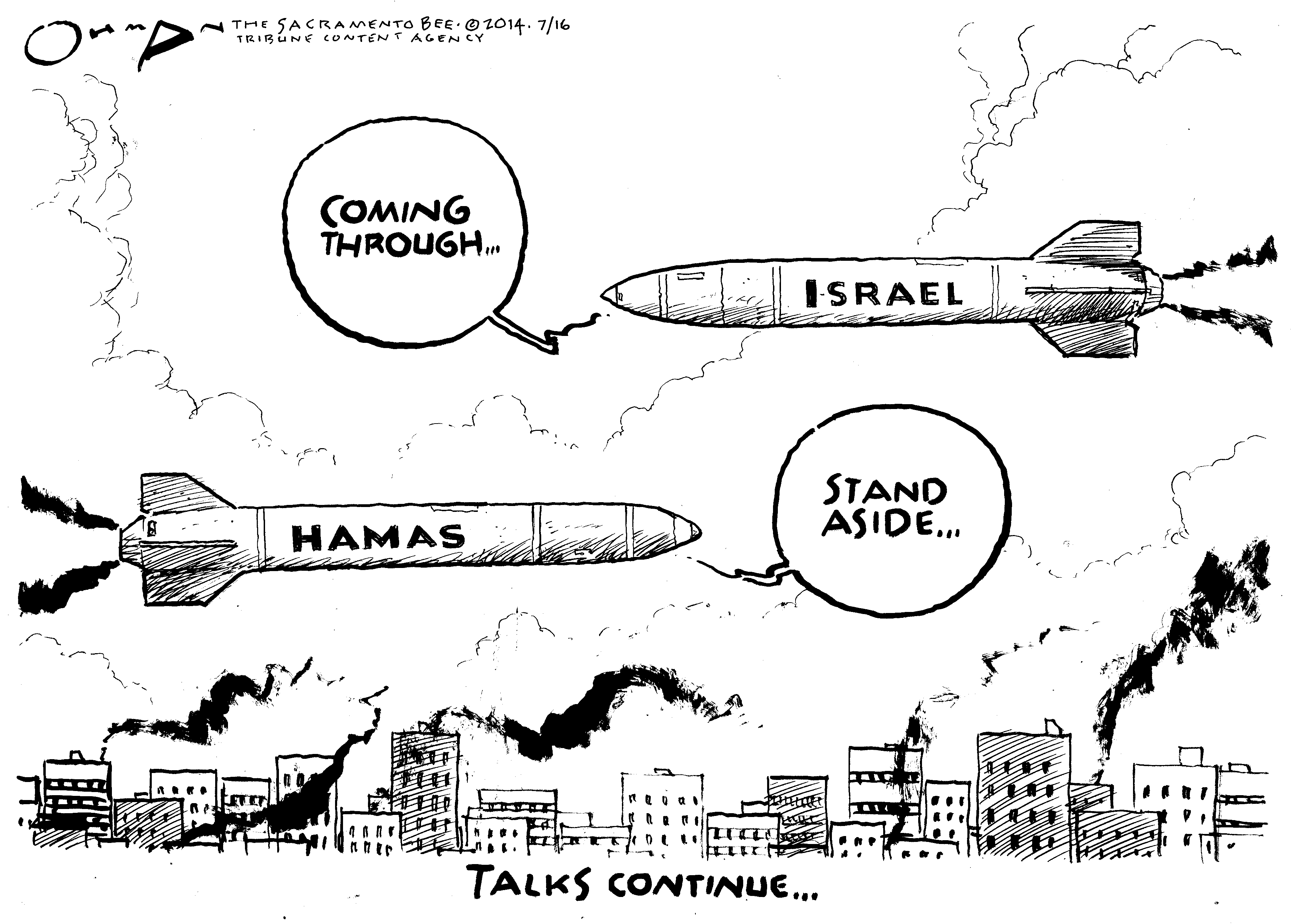 Editorial cartoon: Israel-Hamas airstrikes - The Boston Globe