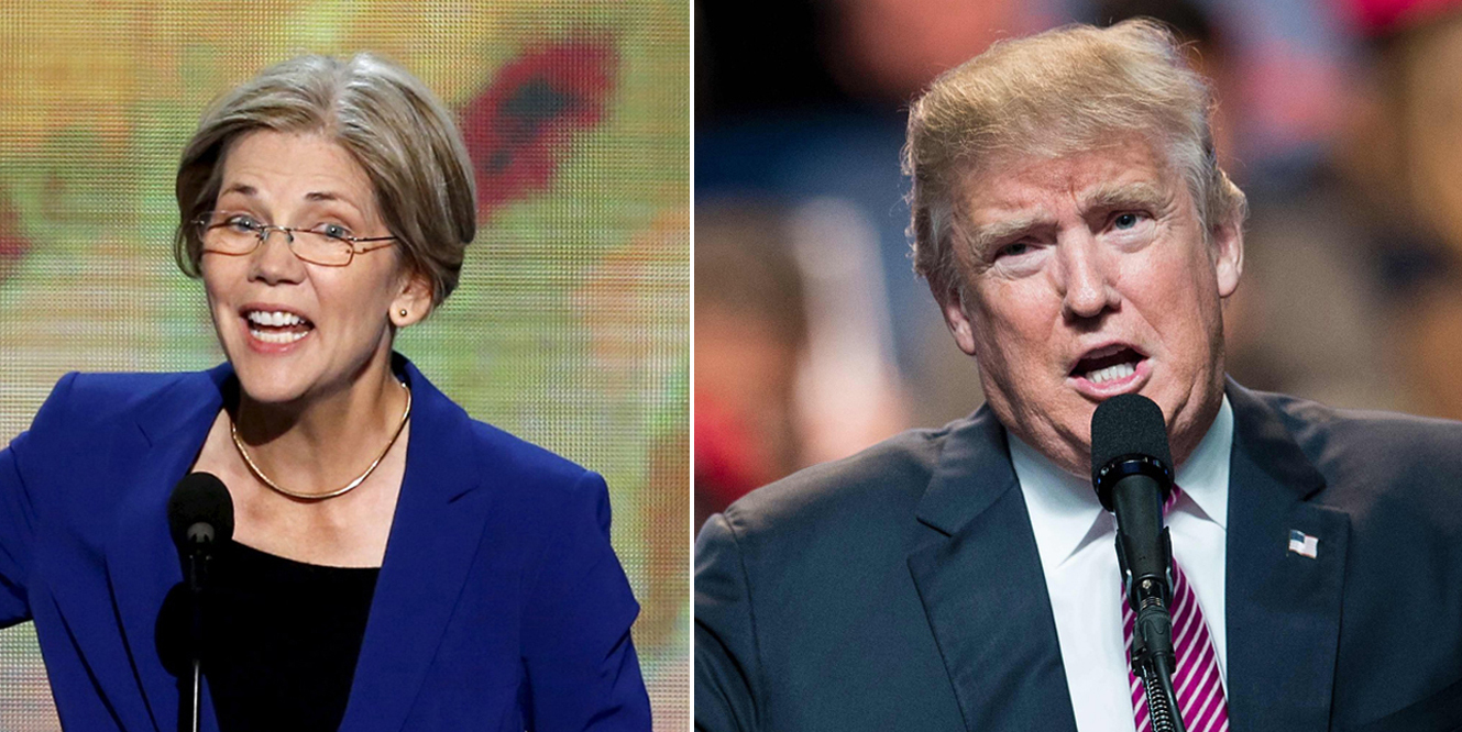 Warren, Trump take aim at each other in tweet war - The Boston Globe