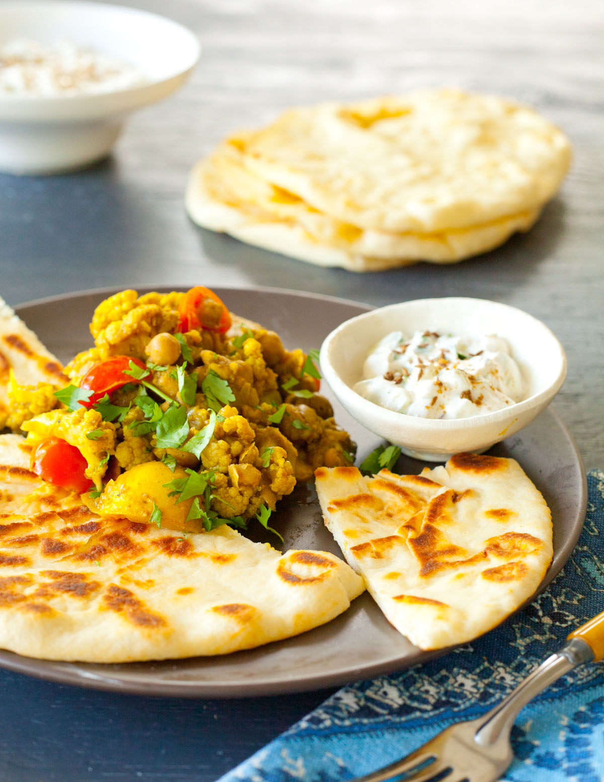 Recipe for curry with naan and raita - The Boston Globe