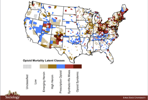 This map shows how the opioid epidemic varies in different parts of the ...